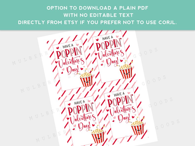 Printable Have a Poppin Valentine's Day Card Kids - Etsy