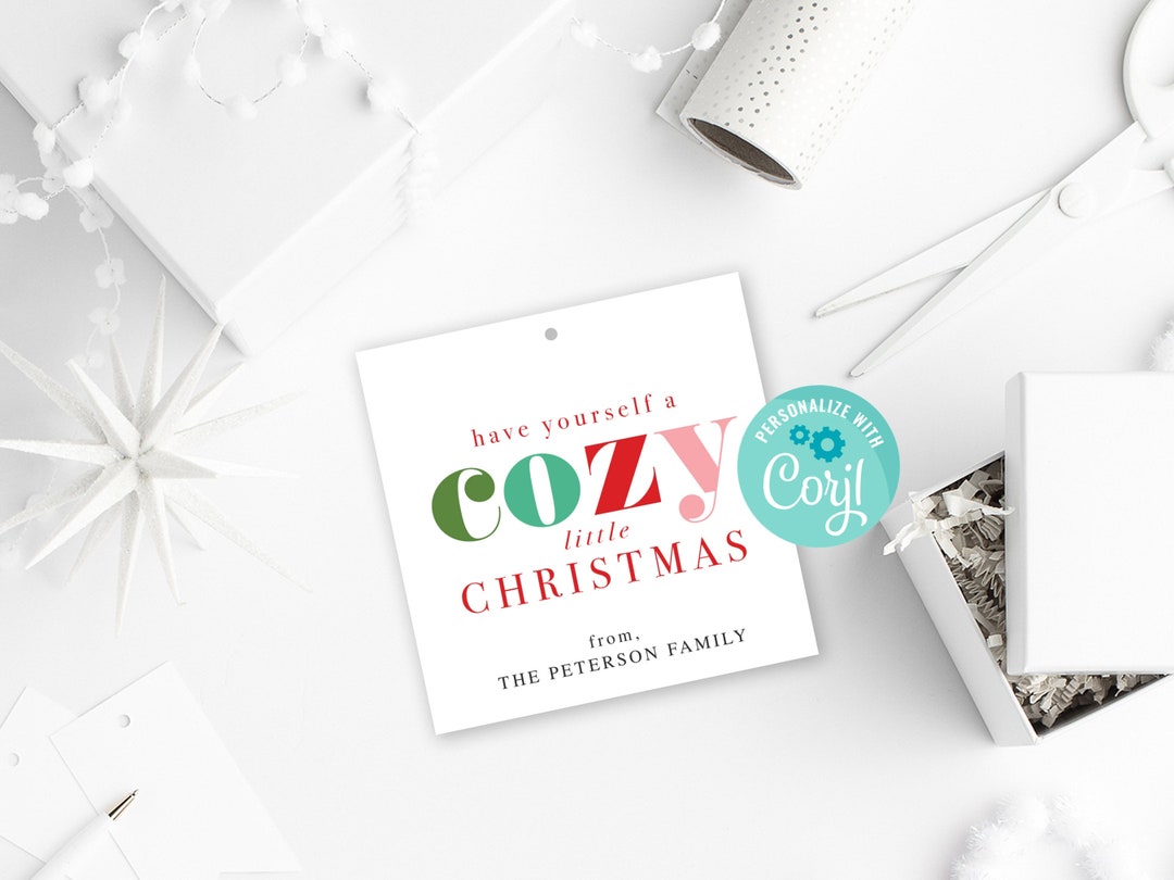 Instant Download Cozy Little Christmas Gift Tag, Printable Holiday Gift ...