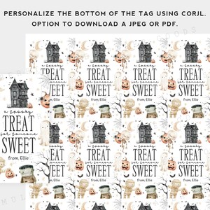Halloween Printable Gift Tag Spooky Treat for Someone Sweet Halloween ...