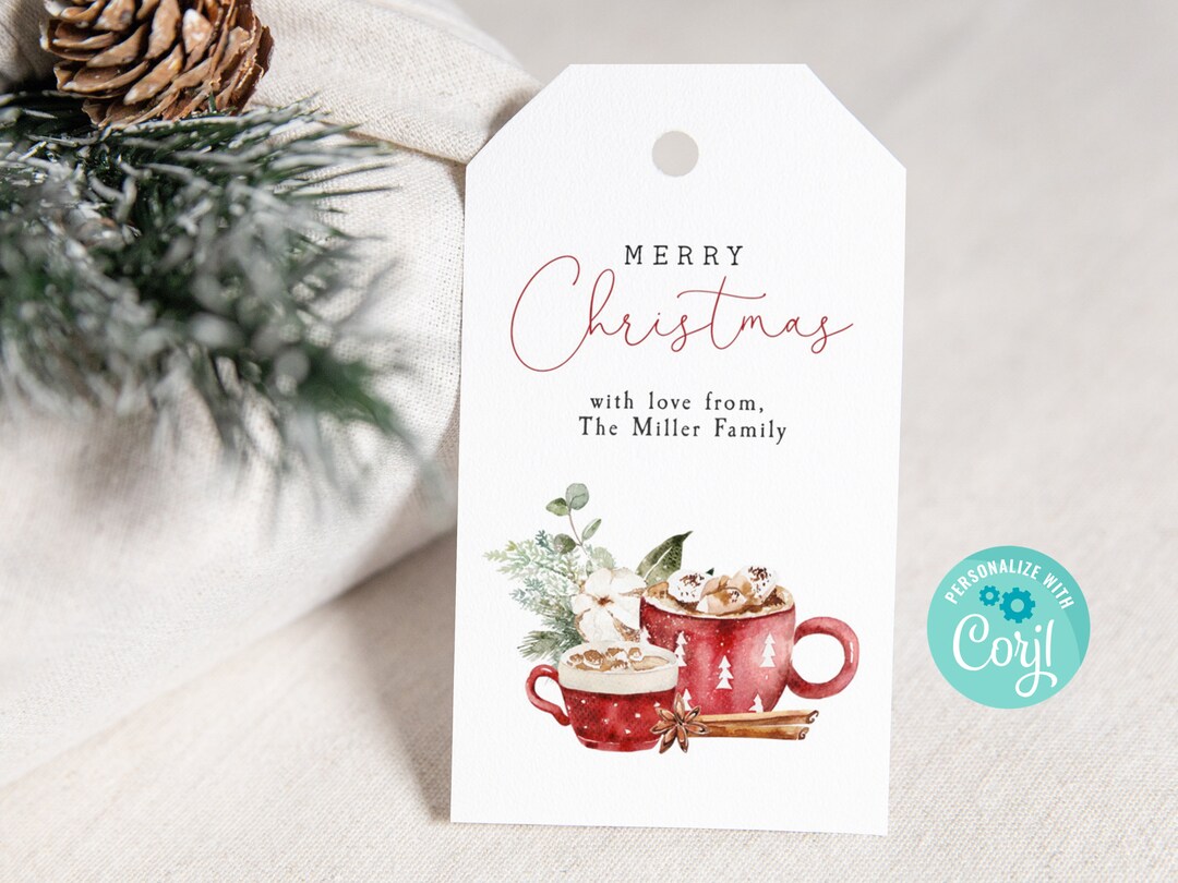 Editable Christmas Gift Tag, Instant Download Printable File, Corjl - Etsy
