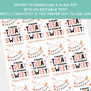 Halloween Printable Gift Tag A Spooky Treat for Someone Sweet ...