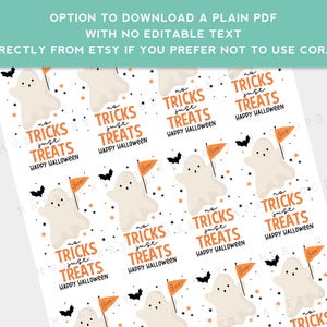Editable Halloween Printable Tag Halloween Party Favor Treat Tag Kids ...