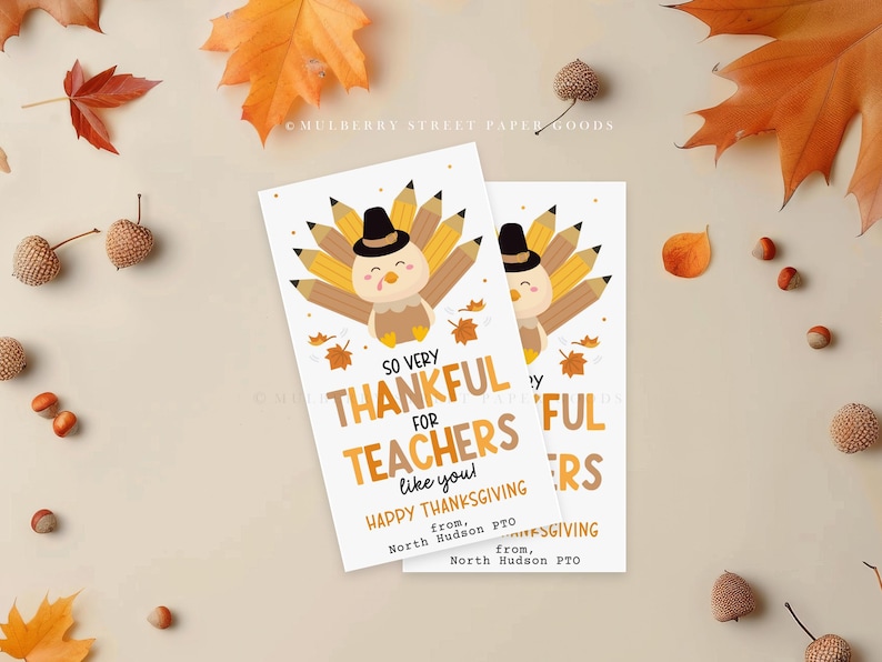 Editable Thanksgiving Gift Tag Printable Teacher Appreciation ...