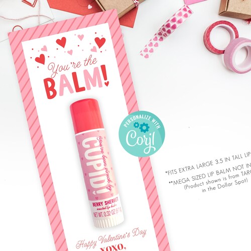 Printable Lip Balm Classroom Valentine's Day Card Mega - Etsy
