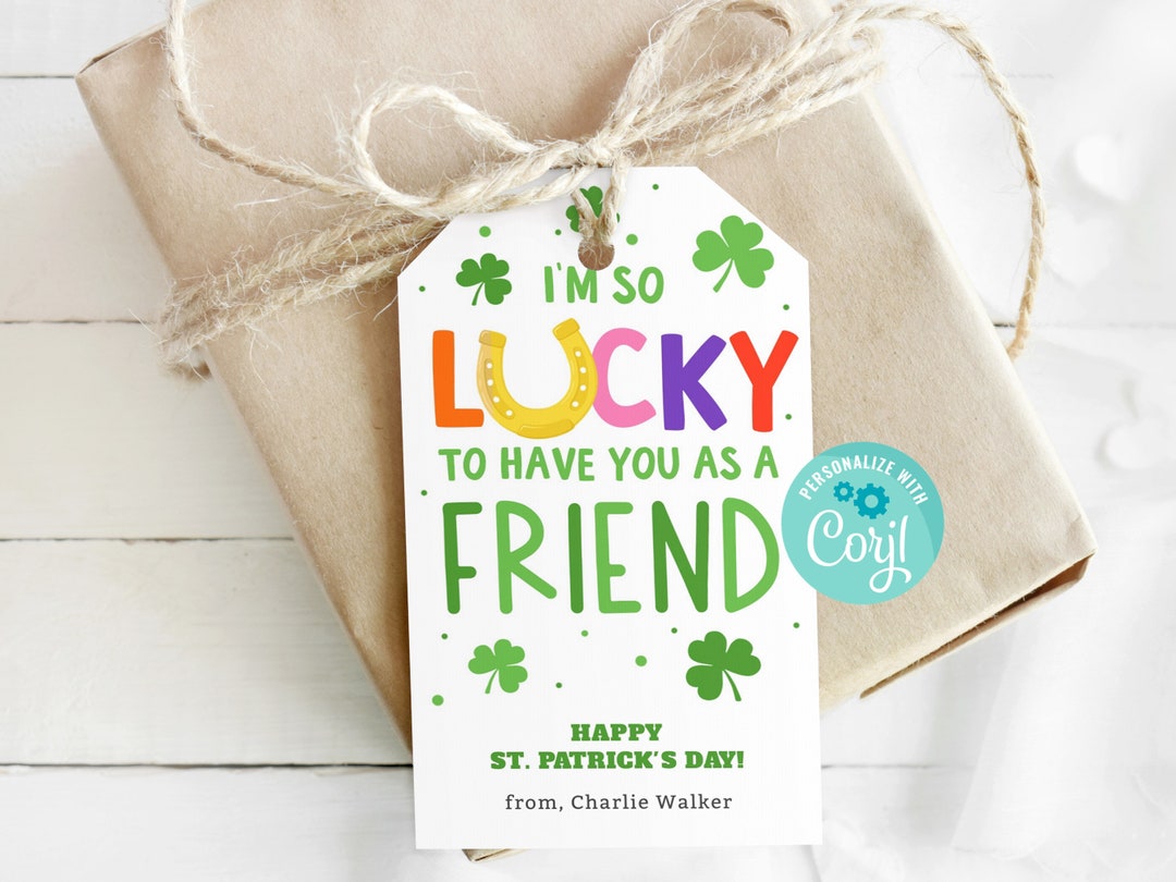 Printable Happy St Patrick's Day Gift Tag, Instant Download St Patrick ...
