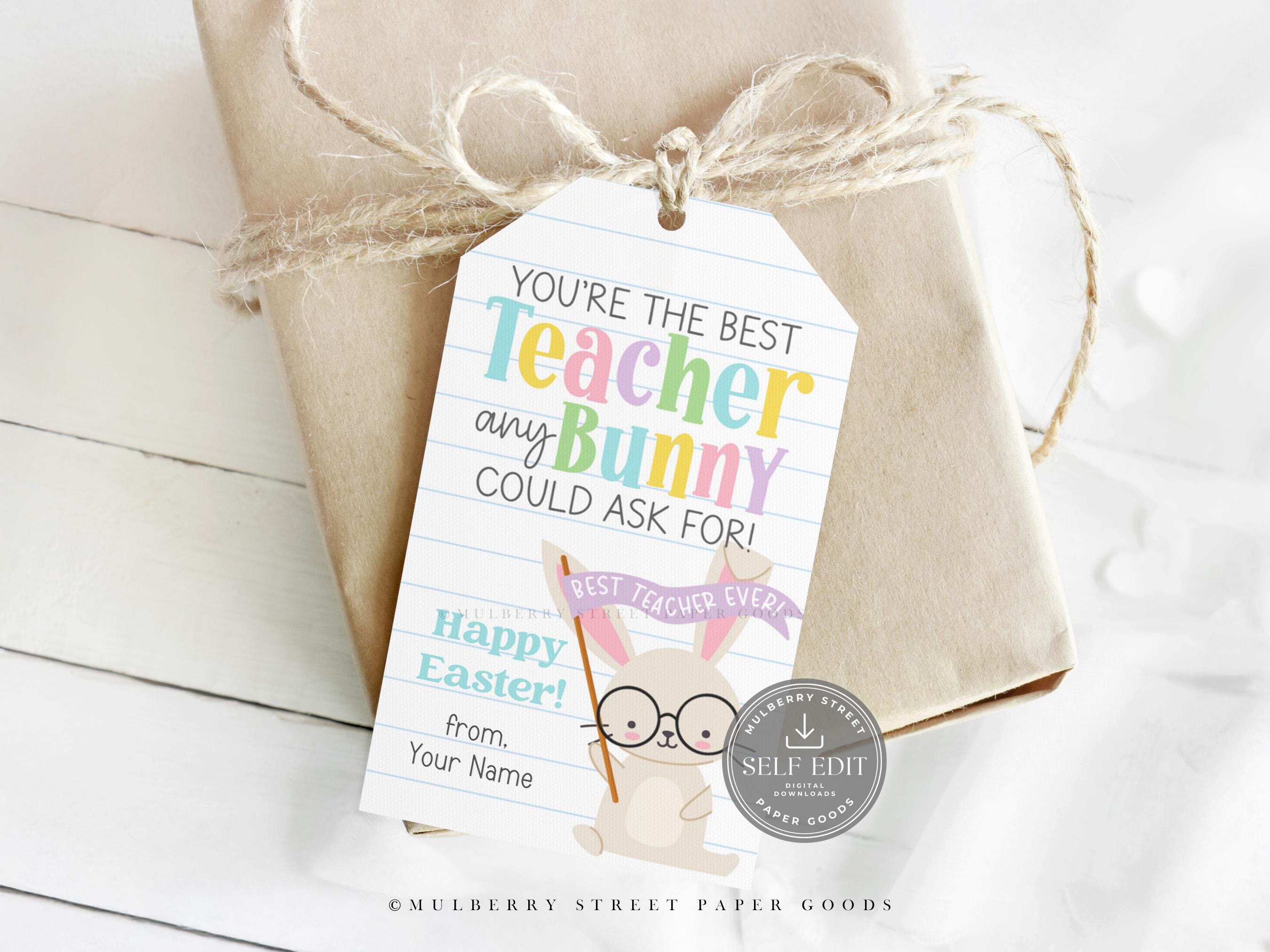 Easter Teacher Gift Tag Printable Digital Download, Personalized Easter ...