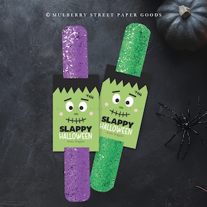 Halloween Slap Bracelet Holder Card Template Halloween Printable ...