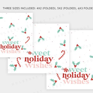 Printable Sweet Holiday Wishes Gift Bag Topper, Christmas Treat Bag ...
