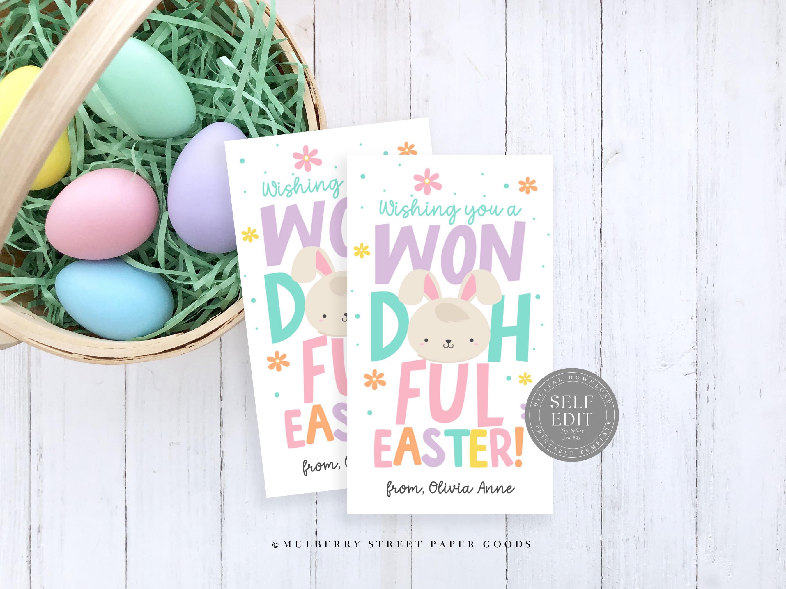 Doh Easter Gift Tag Printable Easter Party Favor Instant Download ...