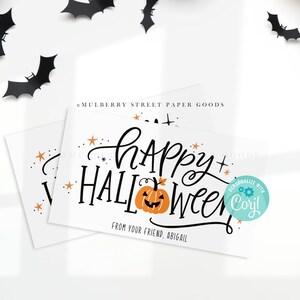 Printable Happy Halloween Gift Tag, Trick or Treat Favor Bag Tag ...