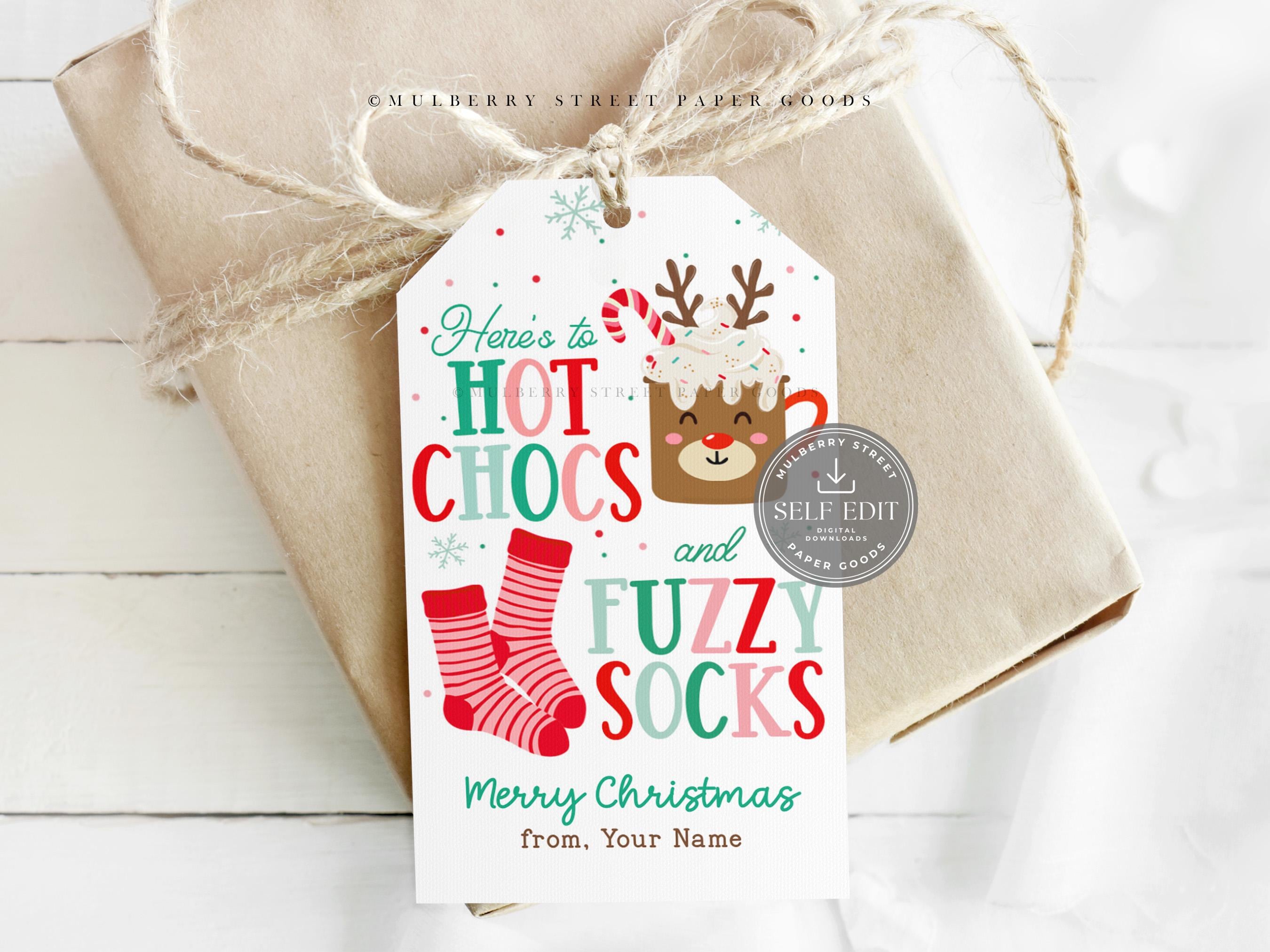 Christmas Hot Chocolate Gift Tag Printable Digital Download Canva ...