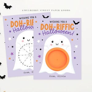 Halloween Playdough Card Holder Printable Instant Download Ghost ...