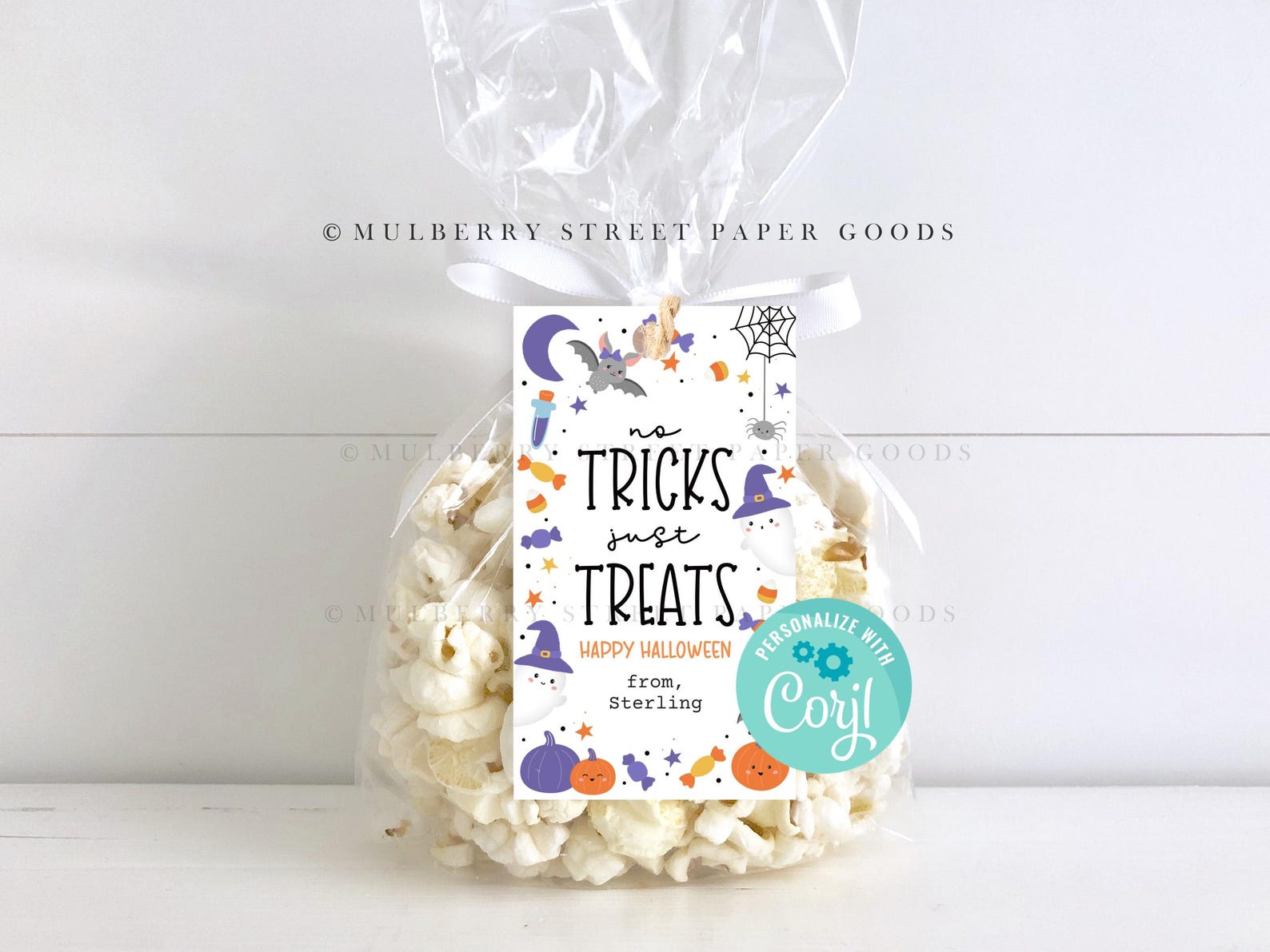 Editable Halloween Gift Tag Printable Halloween Party Favor Halloween ...