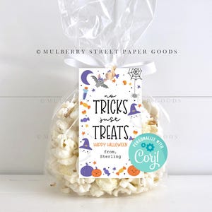 Editable Halloween Gift Tag Printable Halloween Party Favor Halloween ...