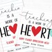 Printable Teaching is a Work of Heart Gift Tag, Instant Download ...