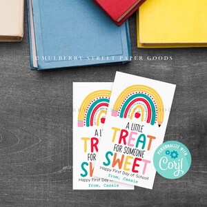 Editable First Day of School Treat for Someone Sweet Gift Tag Printable ...