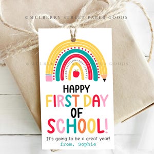 Editable Happy First Day of School Gift Tag First Day of School ...