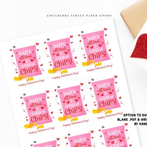 Bag of Chips Valentine Card Canva Template Potato Chips Classroom ...