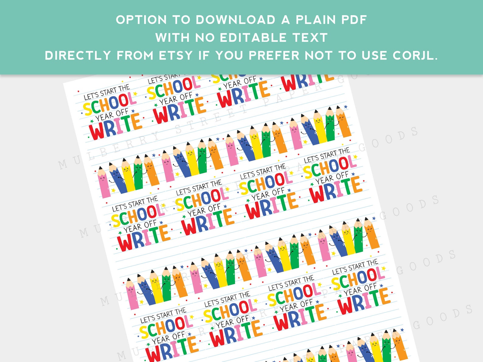 Let's Start the School Year off Write Colorful Cute Pencils Back to ...