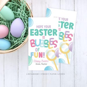 Printable Easter Bubbles Gift Tag, Hope Your Easter is Bubbles of Fun ...