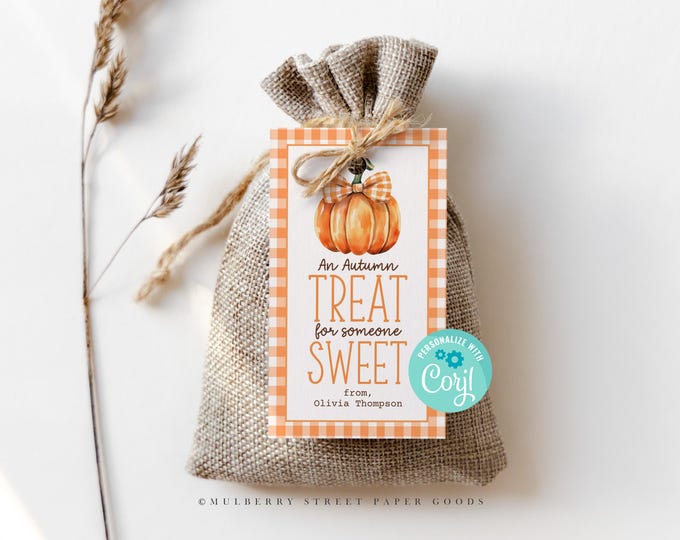Fall Favor Tags, Autumn Gift Tags, Autumn Favor Tags, Fall Treat Bags ...