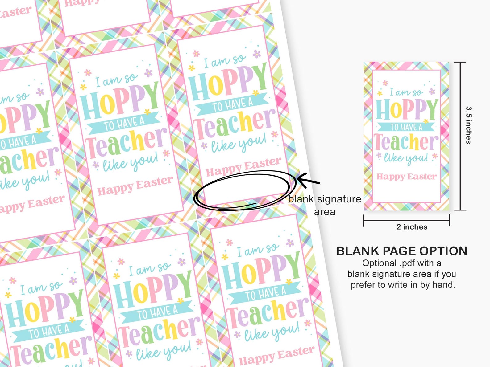 Teacher Easter Gift Tag Printable Instant Download Personalized Easter ...