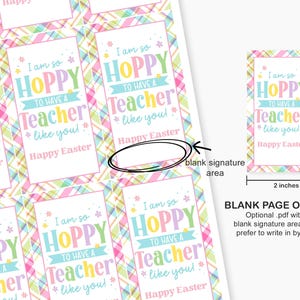 Teacher Easter Gift Tag Printable Instant Download Personalized Easter ...