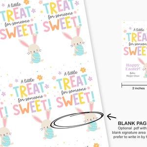 Easter Gift Tag Printable Digital Download A Little Treat for Someone ...