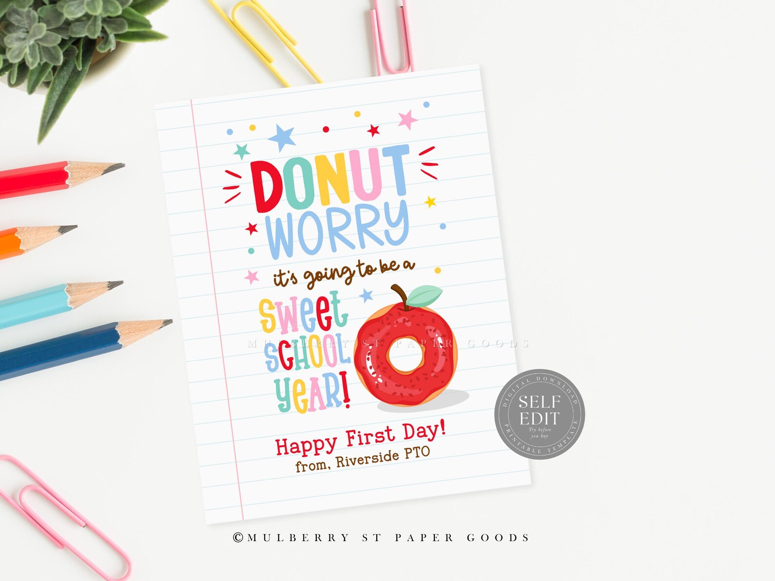 Back to School Sign Printable Teacher Appreciation First Day of School ...