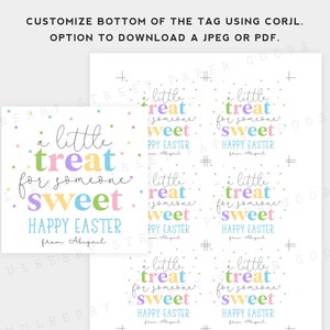 Printable Treat for Someone Sweet Easter Gift Tag Easter Treat Tag ...