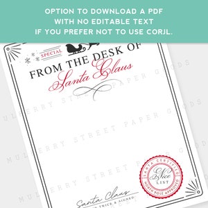 Editable Letter From Santa, Printable Letter From the North Pole ...