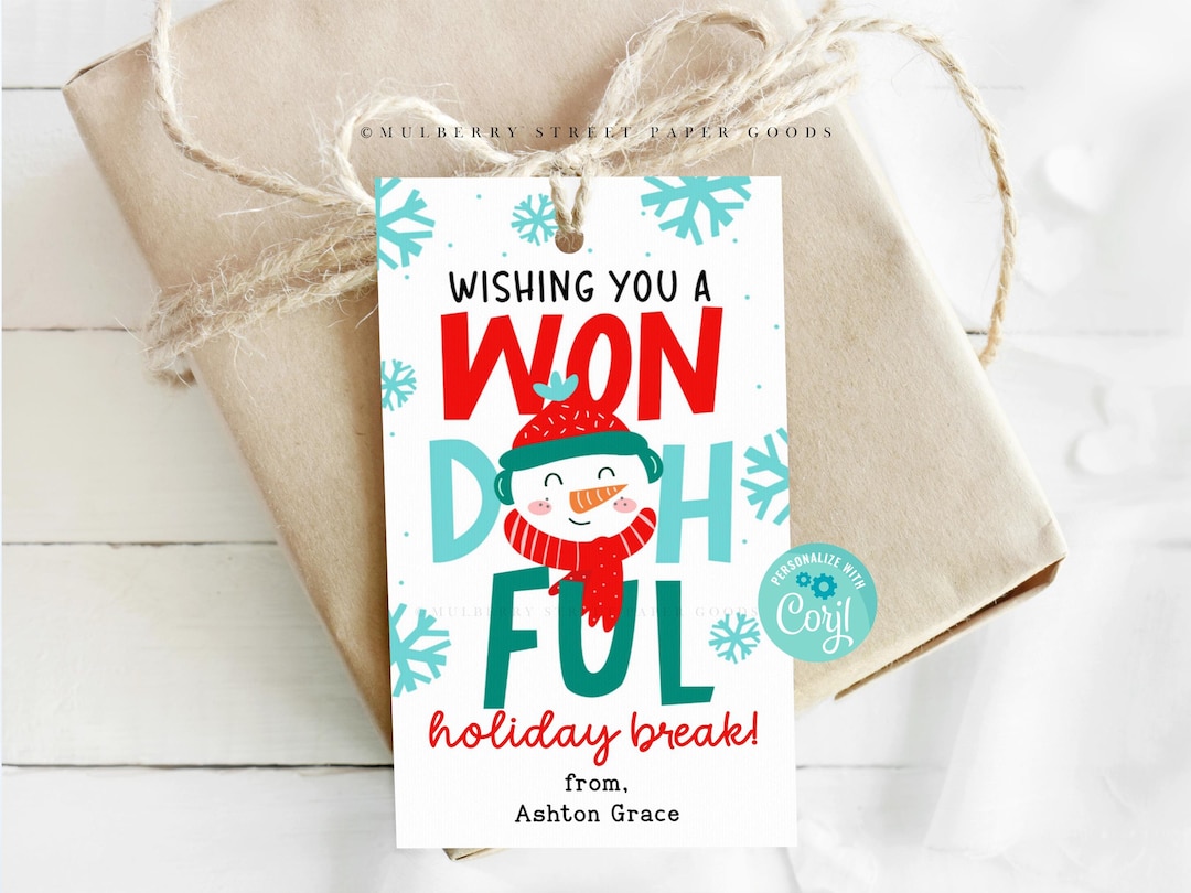 Christmas Play Dough Gift Tag Digital Download Have a Wondohful Holiday ...