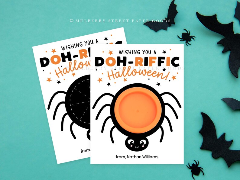 Halloween Play Dough Holder Card Printable Have a Doh Riffic Halloween ...