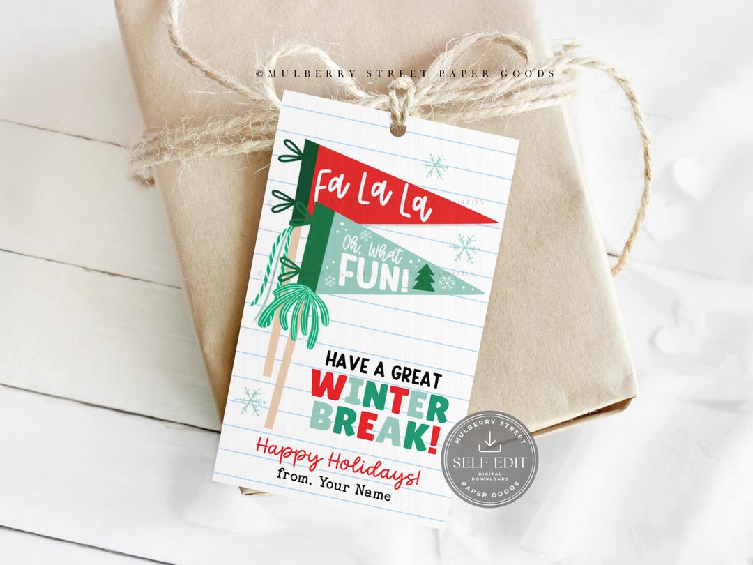 Editable Christmas Gift Tag Printable Digital Download Canva Template ...