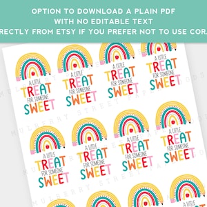 Editable First Day of School Treat for Someone Sweet Gift Tag Printable ...