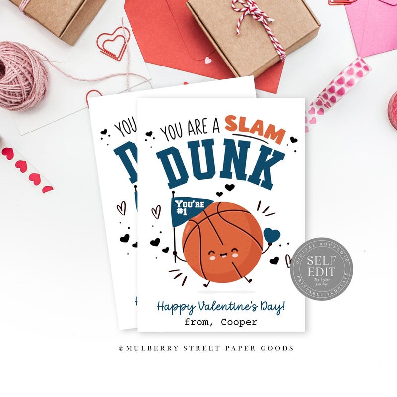 Basketball Valentines - Etsy