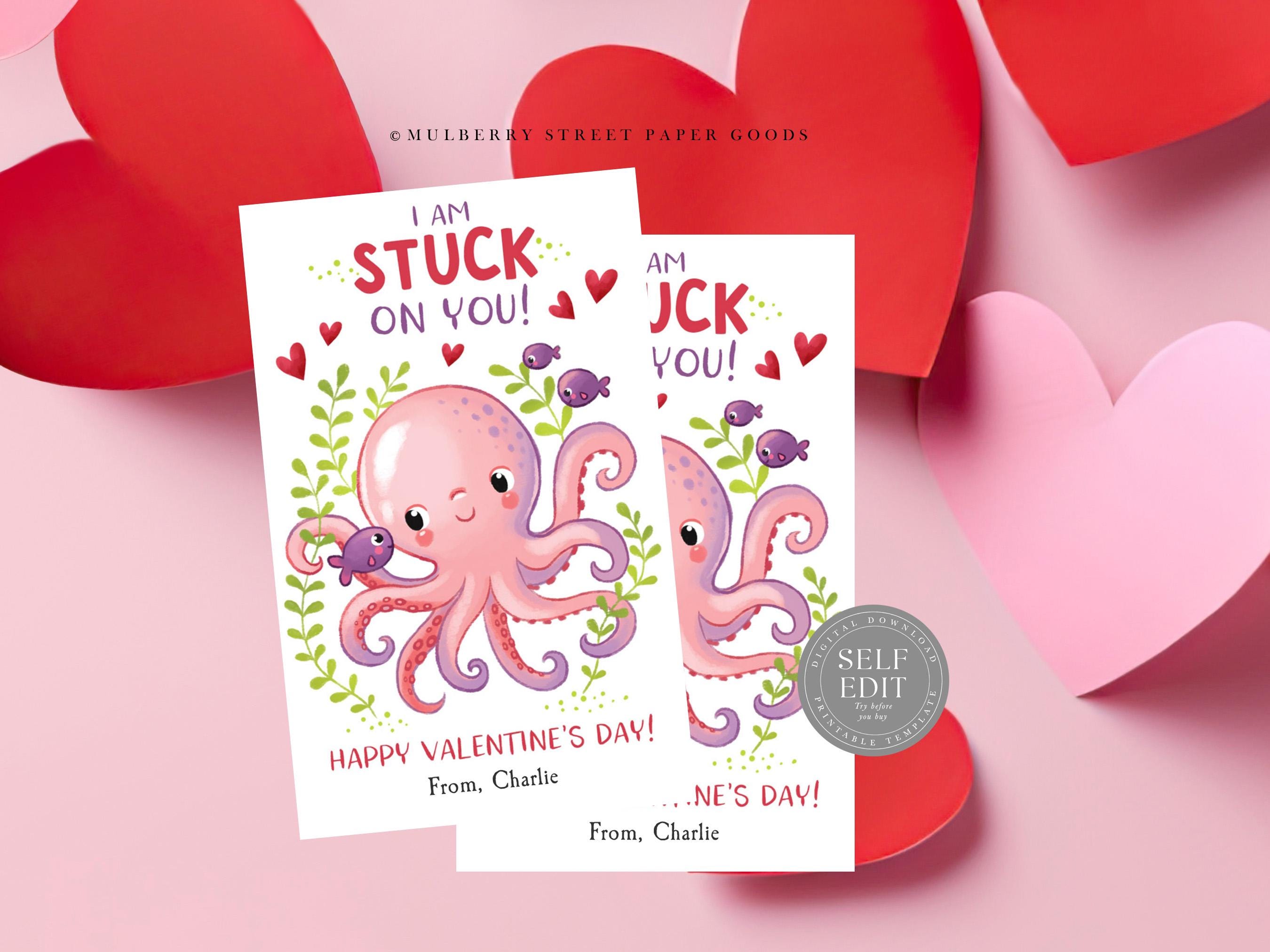 Printable Under the Sea Valentine Card Printable Sea Creatures ...