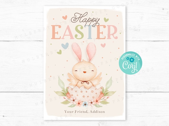 Printable Happy Easter Gift Tag Instant Download Easter | Etsy