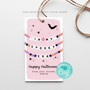 In My Spooky Era Halloween Gift Tag Friendship Bracelet Halloween Party ...
