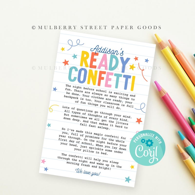 Confetti Card Sign - Etsy