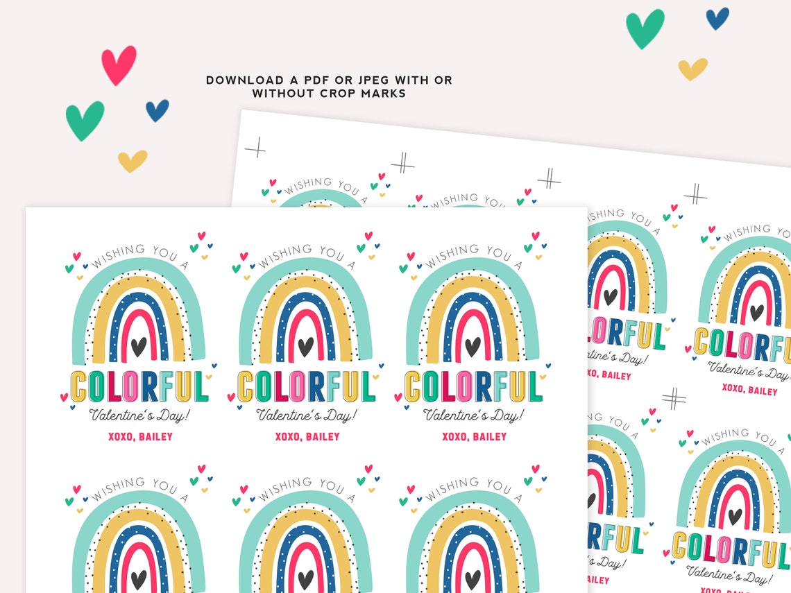 Printable Classroom Valentine's Day Card Instant Download | Etsy