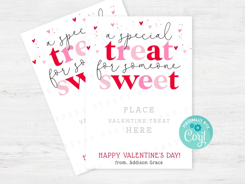 Printable Special Treat for Someone Sweet Valentine's Day - Etsy
