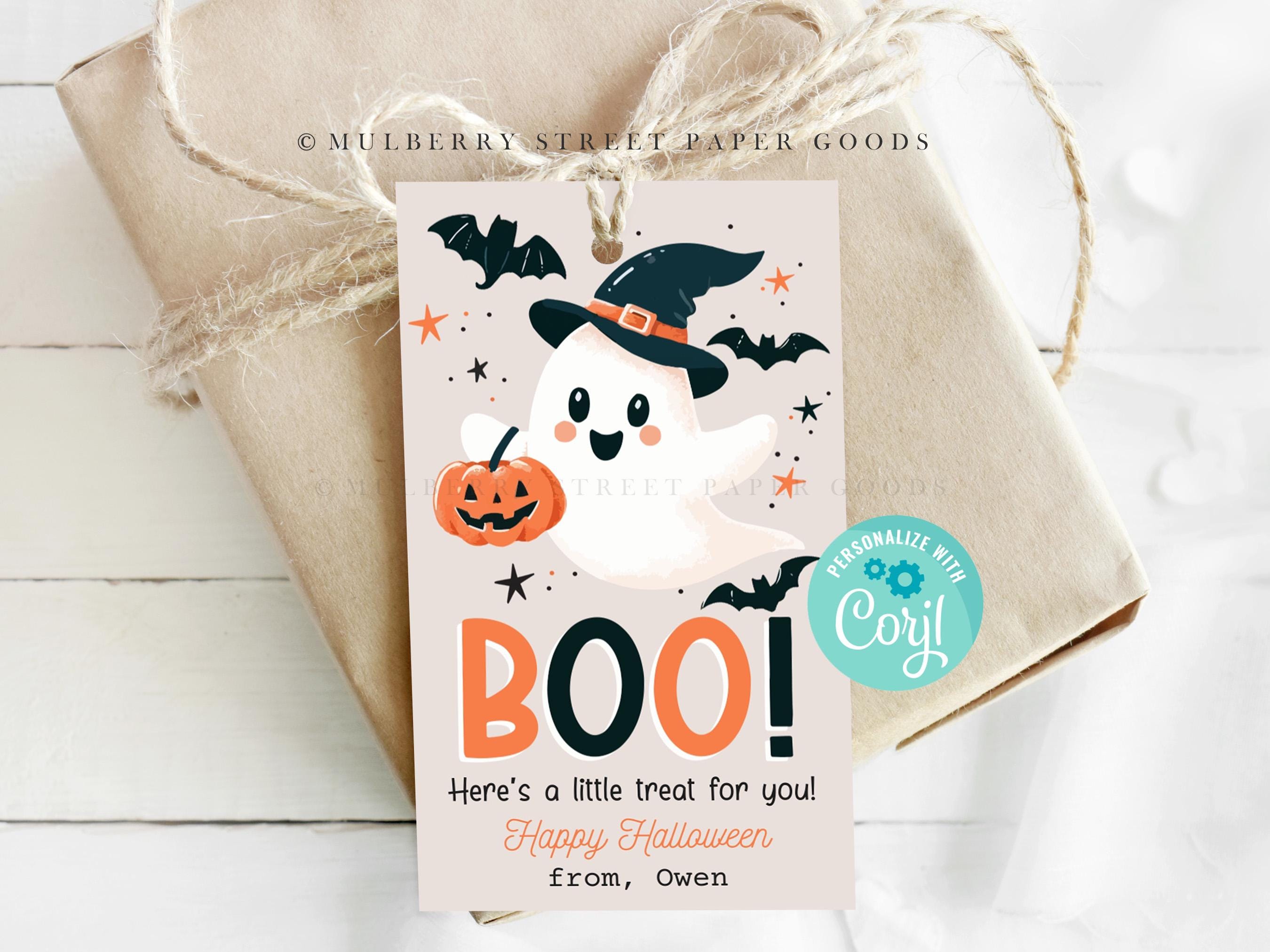 Printable Halloween Treat Bag Tags Cute Ghost Halloween Trick or Treat ...