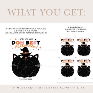 Halloween Play Dough Holder Printable Cute Cat Have Doh Best Halloween ...