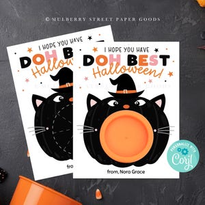 Halloween Play Dough Holder Printable Cute Cat Have Doh Best Halloween ...