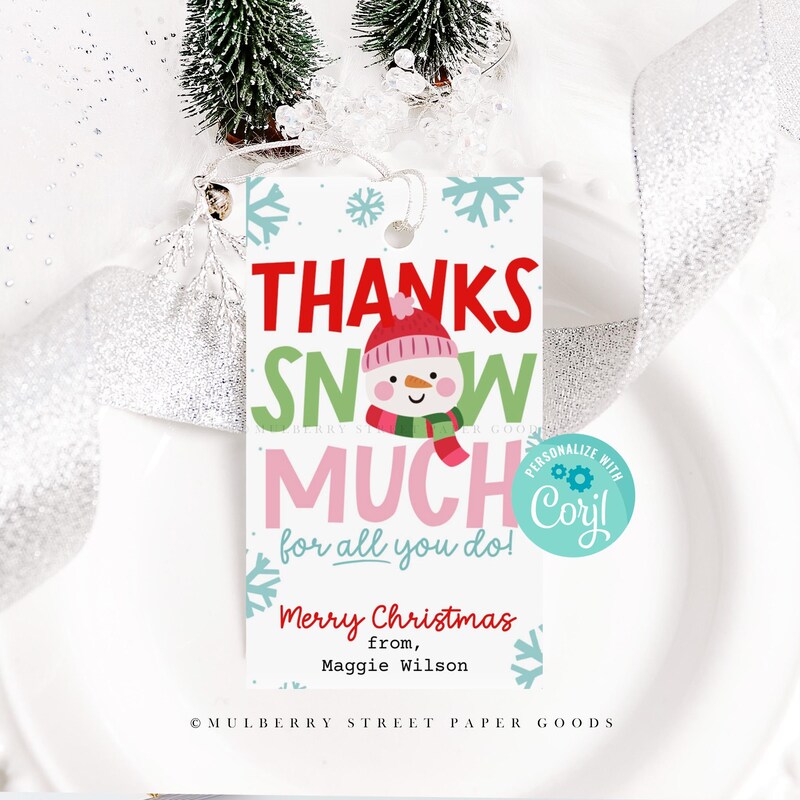 Thank You Snow Much - Etsy