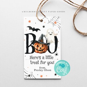Editable Halloween Gift Tag Printable Instant Download Spooky Halloween ...