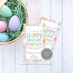Teacher Easter Gift Tag Printable Instant Download Personalized Easter ...