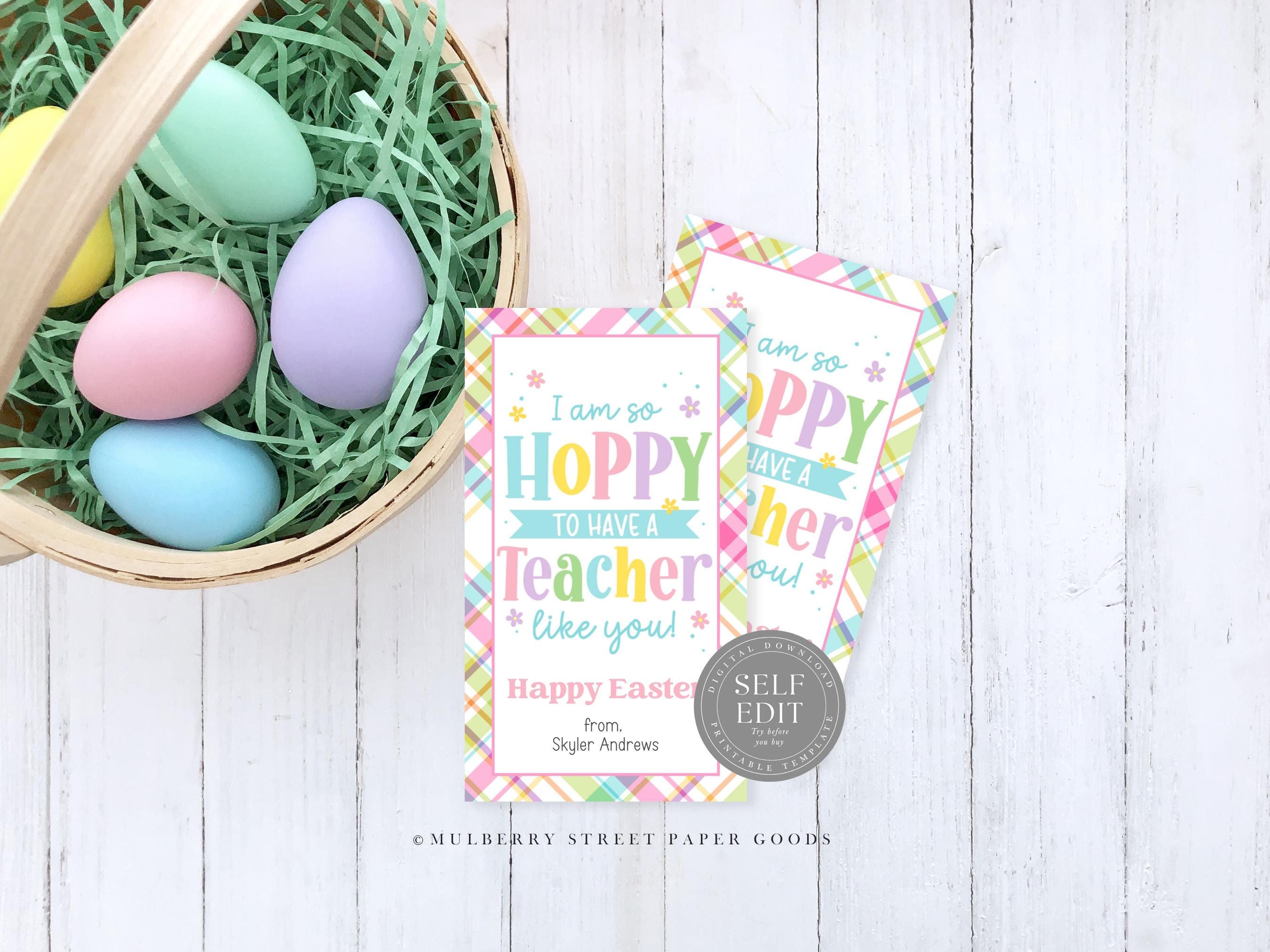 Teacher Easter Gift Tag Printable Instant Download Personalized Easter ...