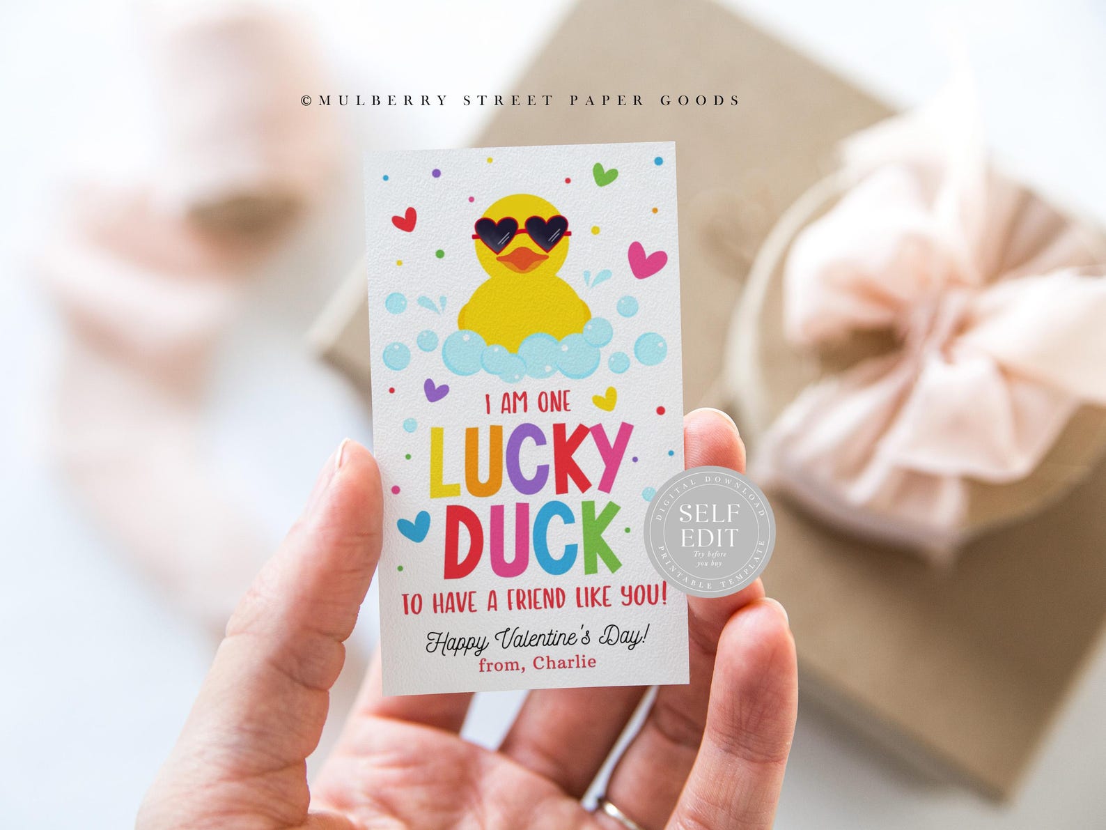 Printable I Am One Lucky Duck to Have a Friend Like You Valentine's Day ...